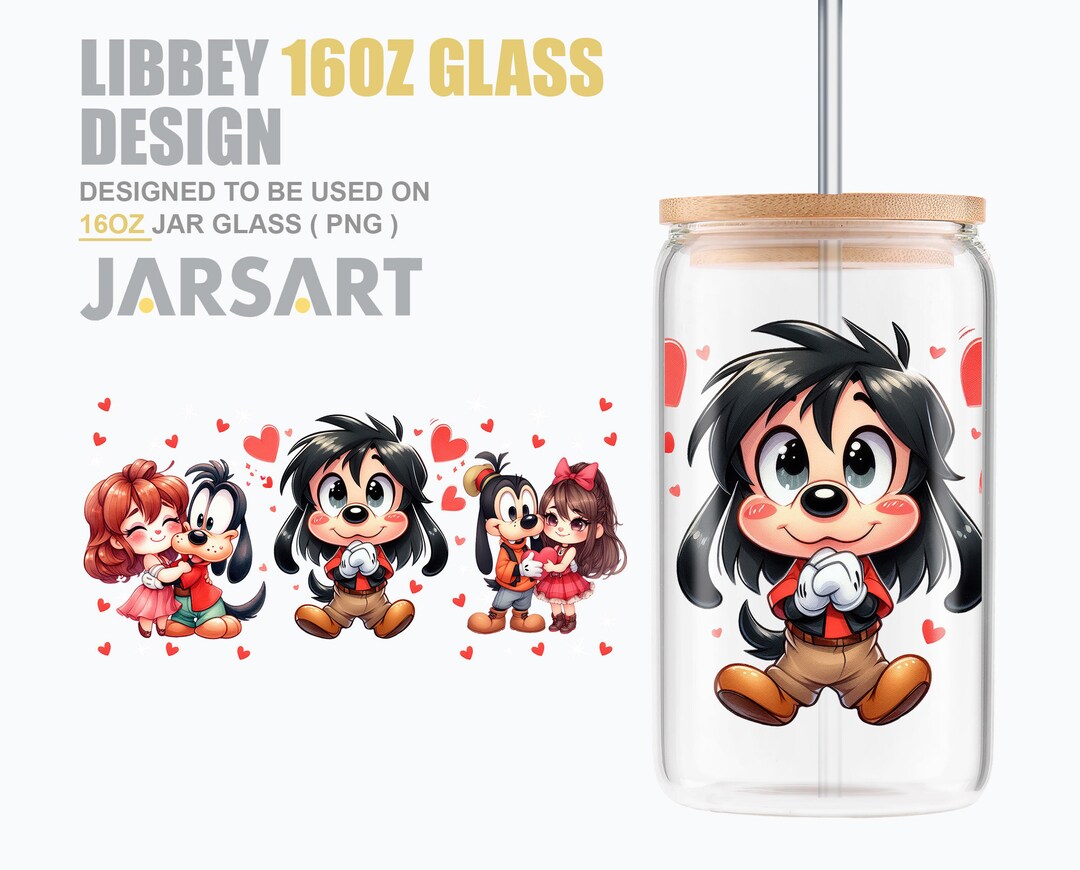 Max and Roxanne Valentine 16oz Glass Can Wrap PNG File: Discover Cute ...