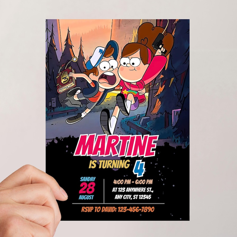 Gravity Falls Invitation - Etsy