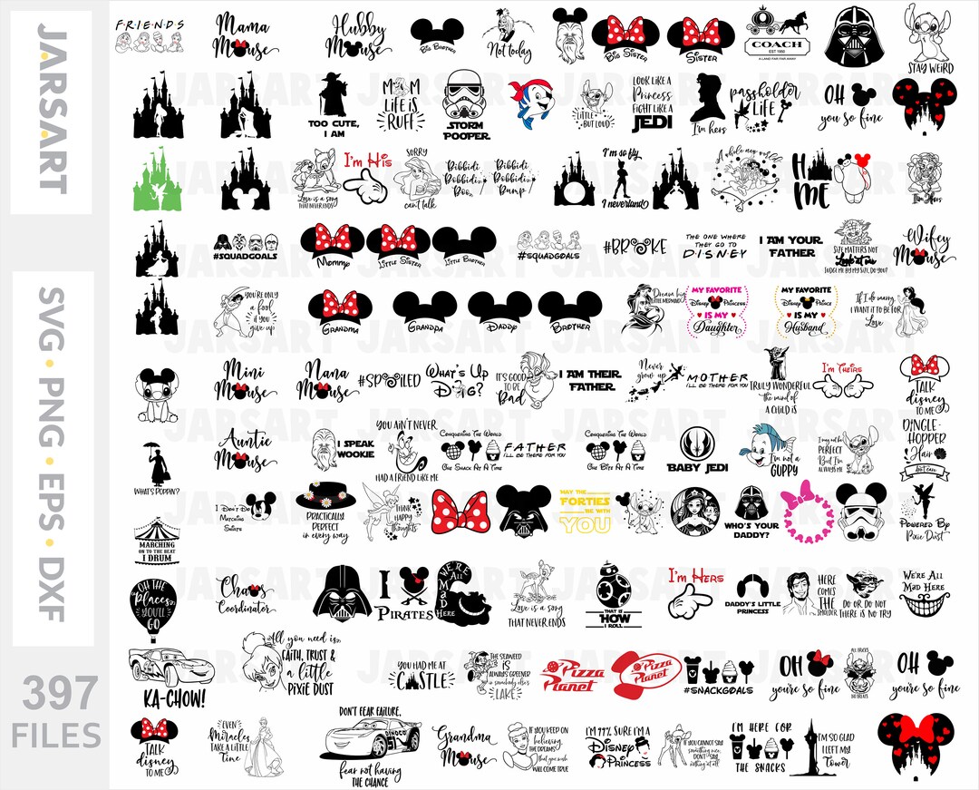 Bundle Cartoon Svg Pn, Svg Png EPS Dxf Clipart, Vector Cricut, Cut File ...