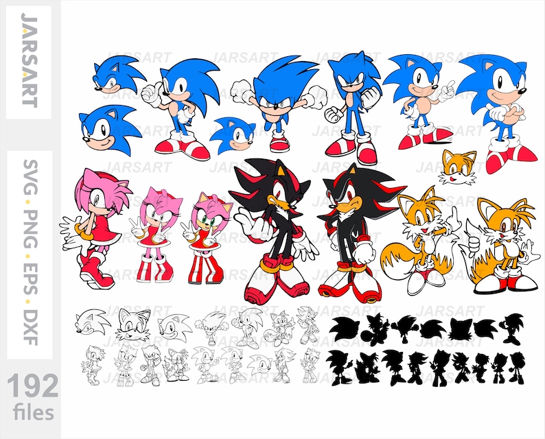 Bundle Cartoon Svg Pn, Svg Png EPS Dxf Clipart, Vector Cricut, Cut File ...