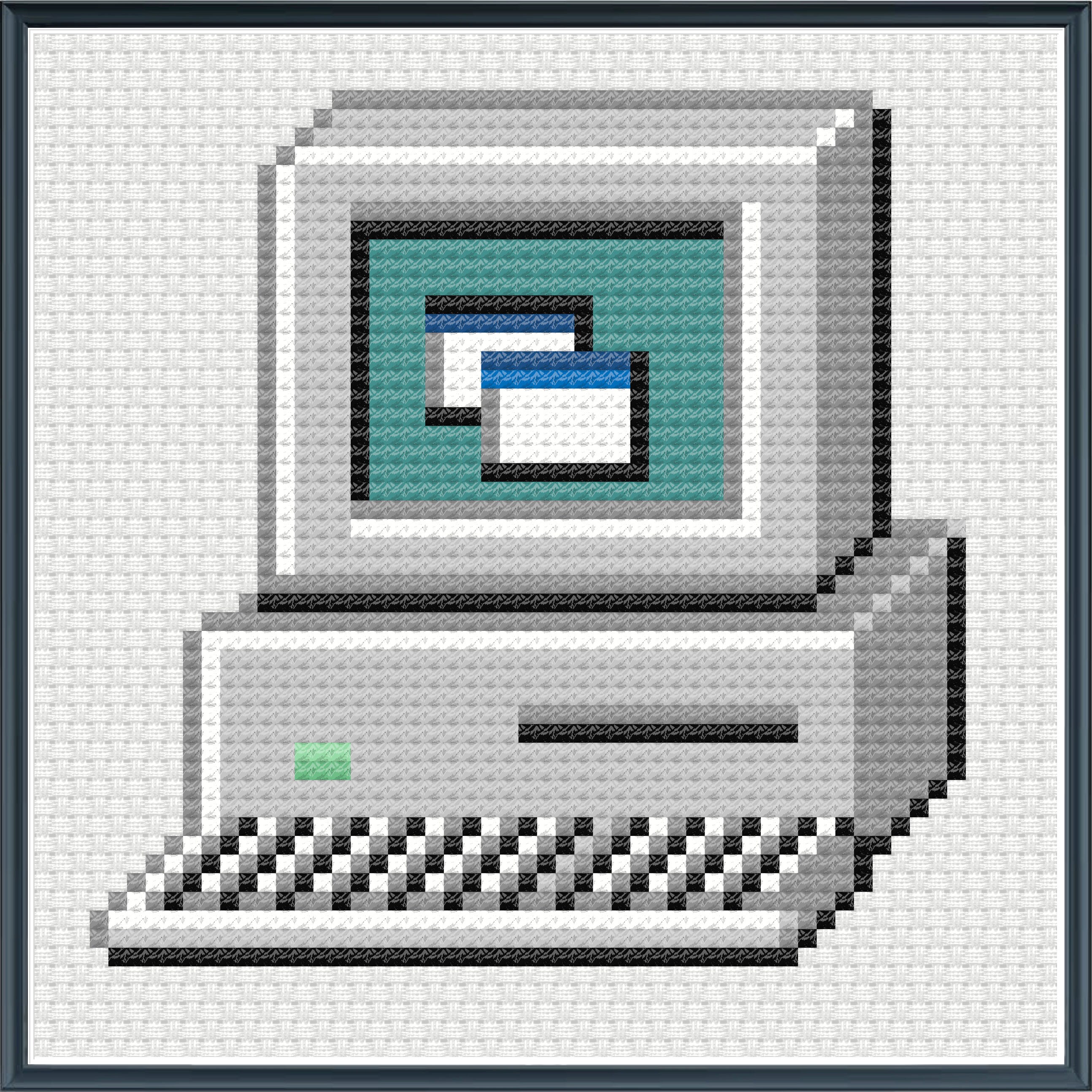 Computer Icon Windows 98 Downloadable Cross Stitch Patter - Etsy