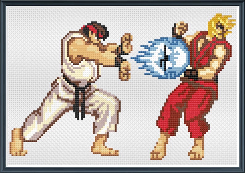 Street Fighter Cross Stitch Downloadable Pattern - Etsy