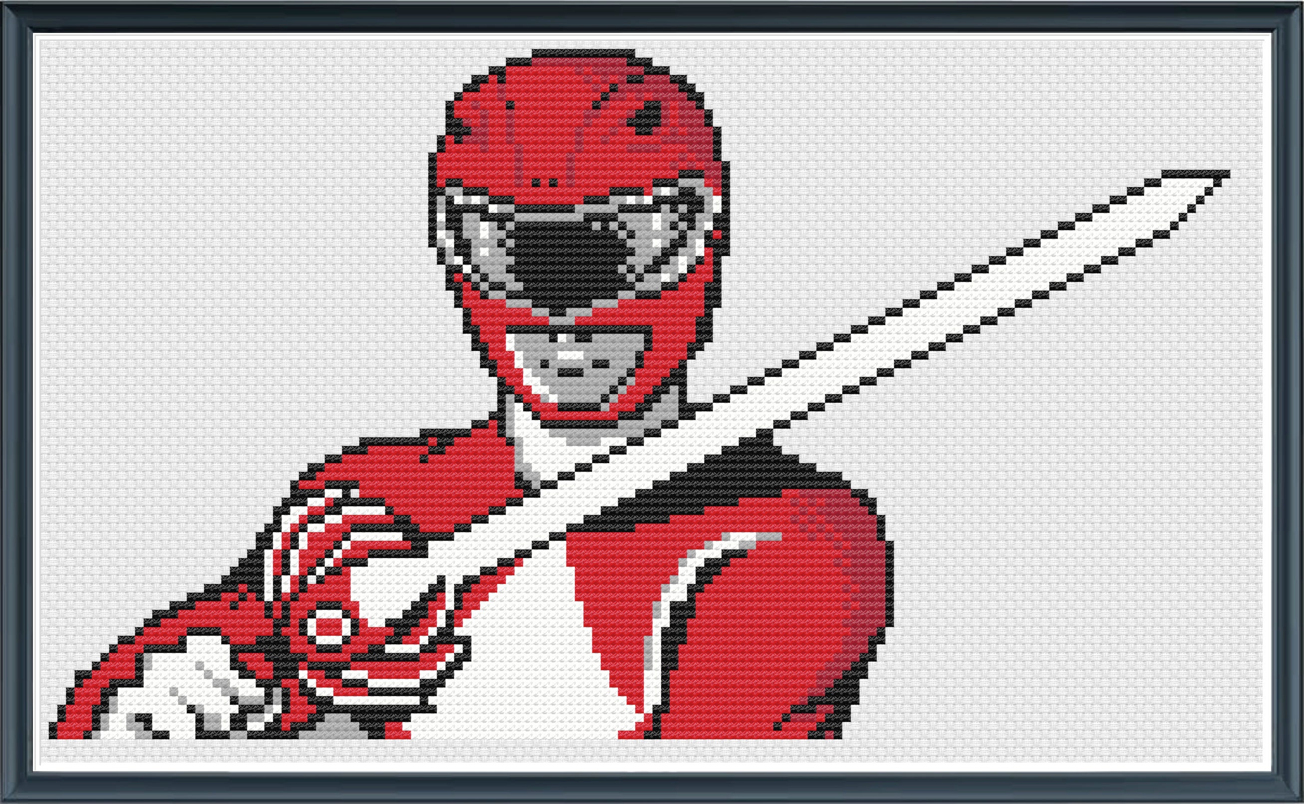 Red Power Ranger Cross Stitch Downloadable Pattern - Etsy