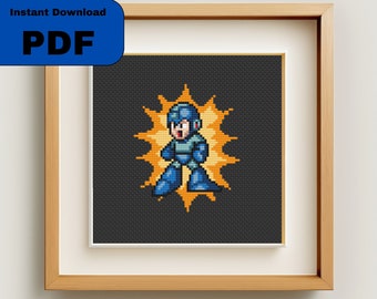 My Love for You is Mega - Mega Man Cross Stitch Pattern - Etsy