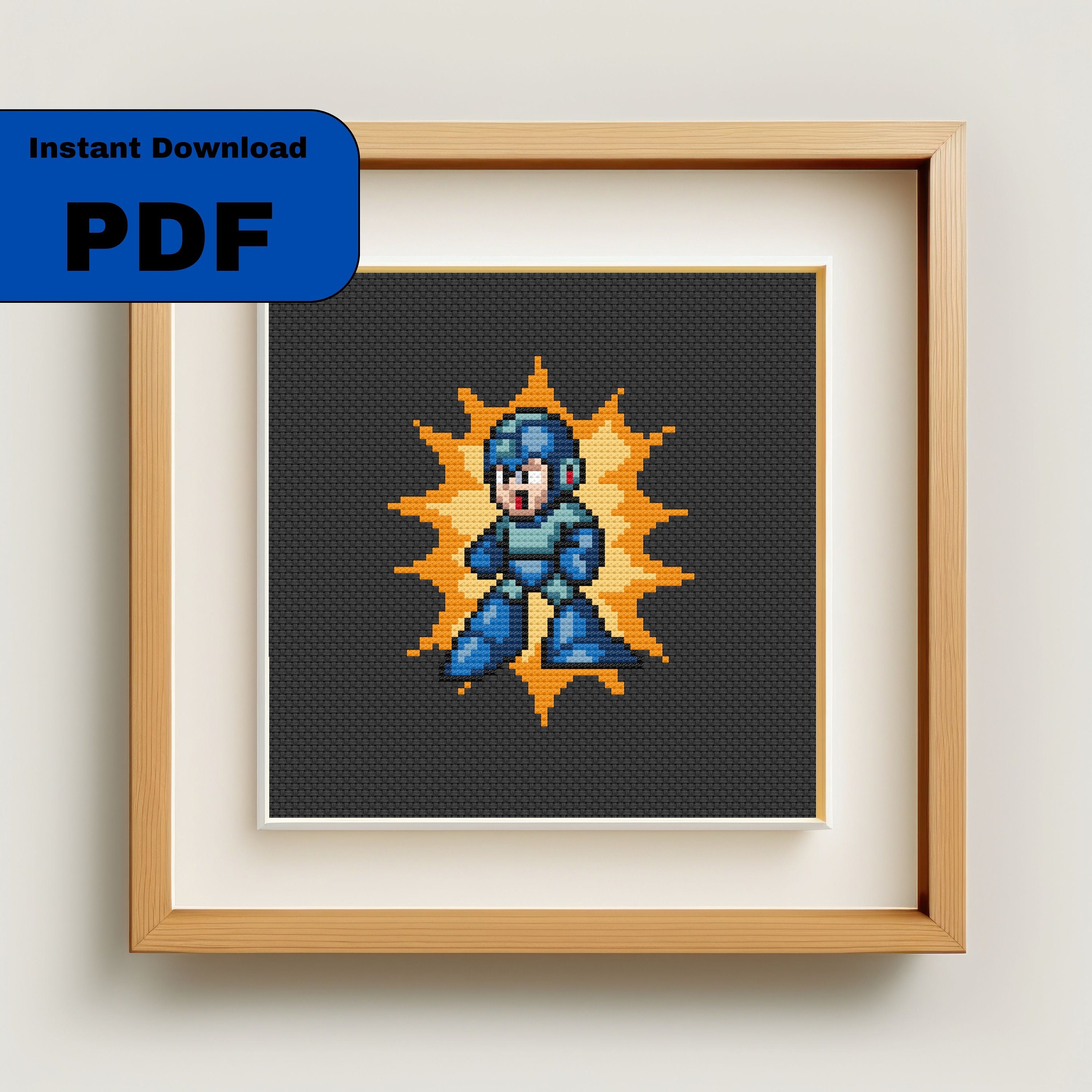 Mega Man Cross Stitch - Downloadable Pattern - Etsy
