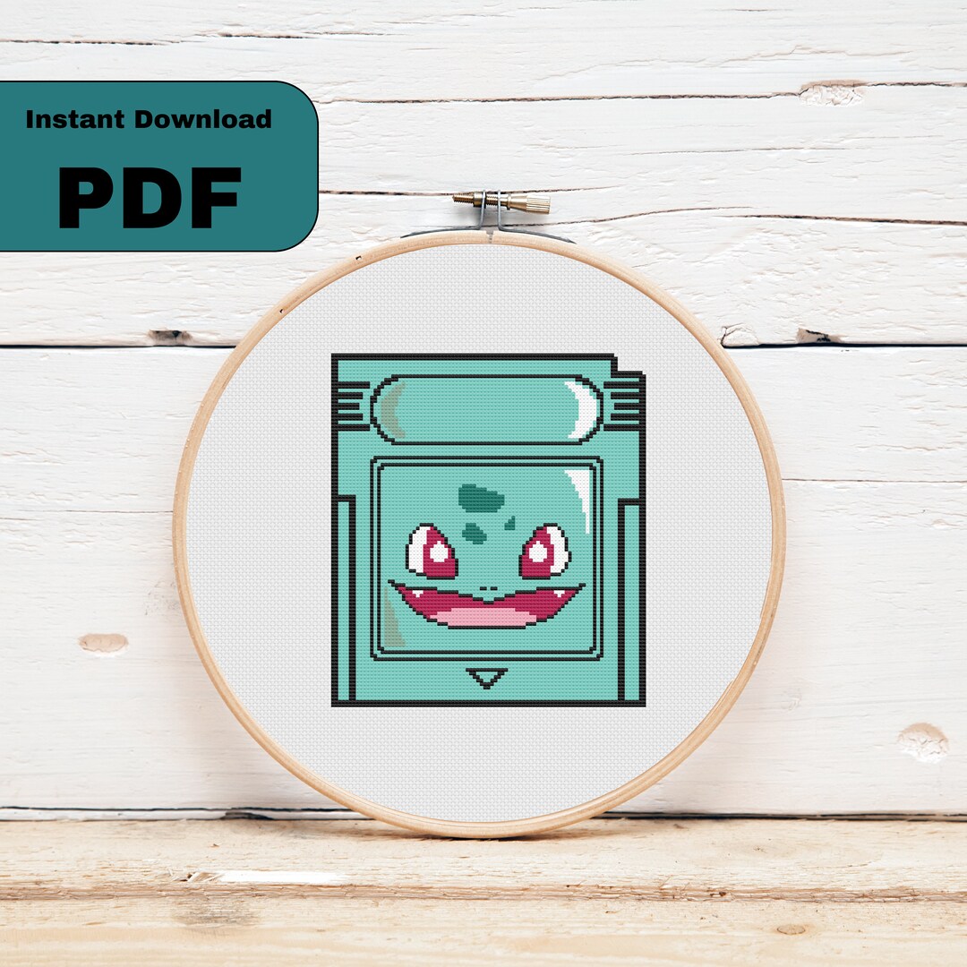 Bulbasaur Gameboy Cartridge Cross Stitch Downloadable Pattern - Etsy