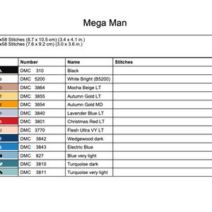 Mega Man Cross Stitch - Downloadable Pattern - Etsy