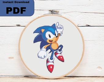 Mario and Sonic Downloadable Cross Stitch Pattern - Etsy