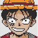 Monkey D.luffy One Piece Downloadable Cross Stitch Pattern - Etsy