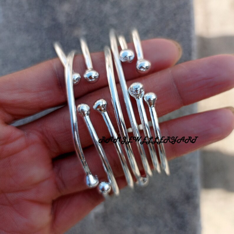 Thick West Indian Bangles, Set of 7 Bangles, Sterling Silver Bangles, Bangles, West Indian ...