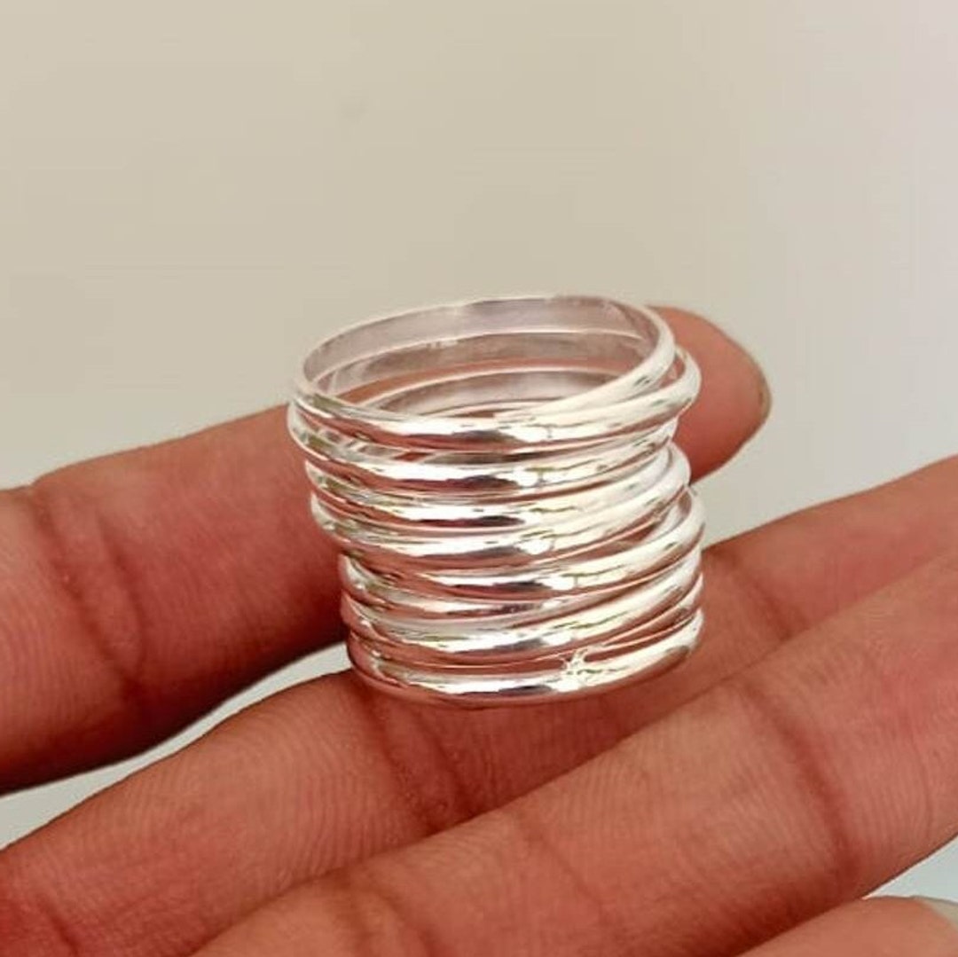 Statement Wrap Ring Sterling Silver Ring for Women Simple - Etsy