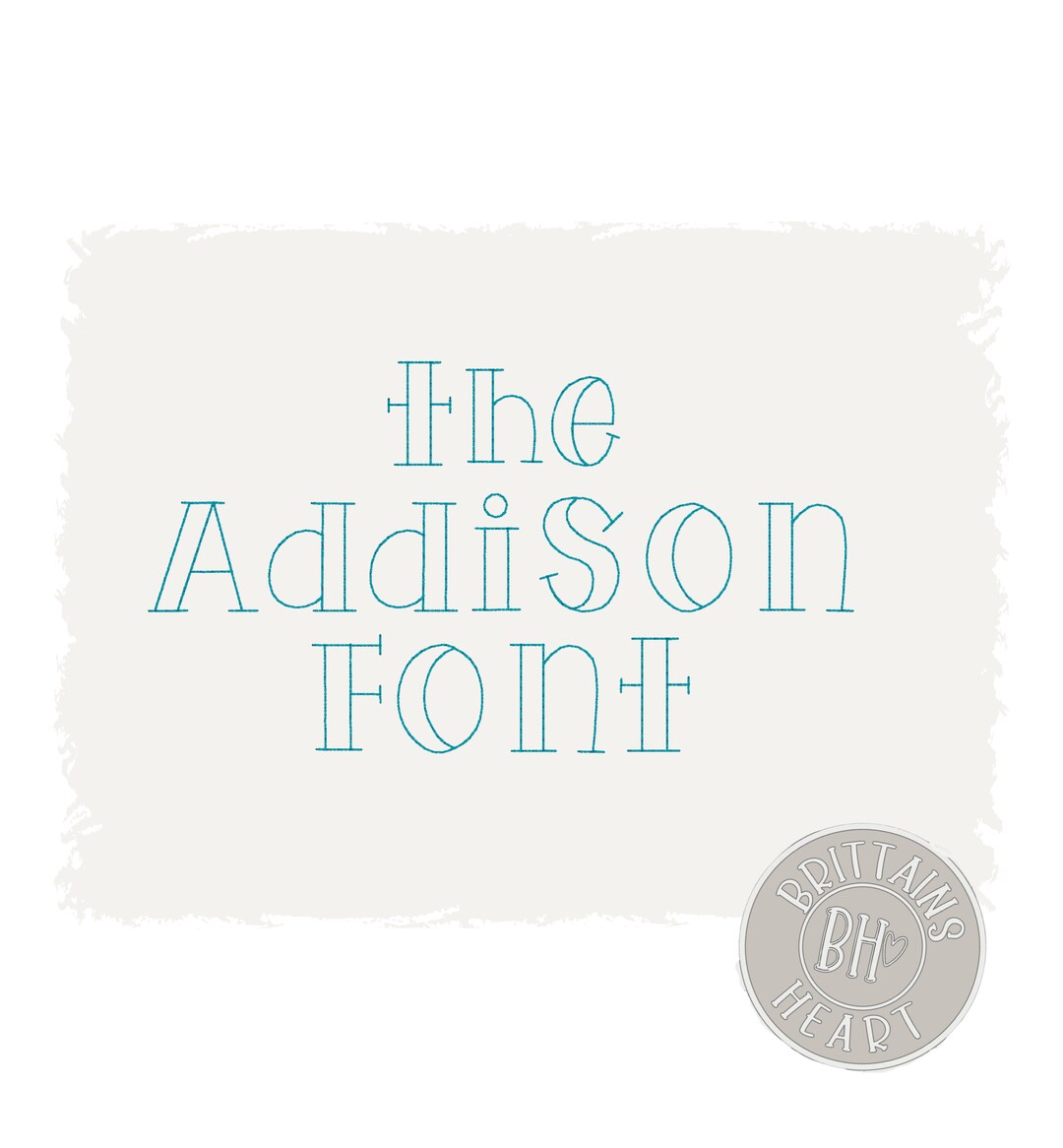 The Addison Outline Font Bean Stitch Machine Embroidery Font | 4 Sizes ...