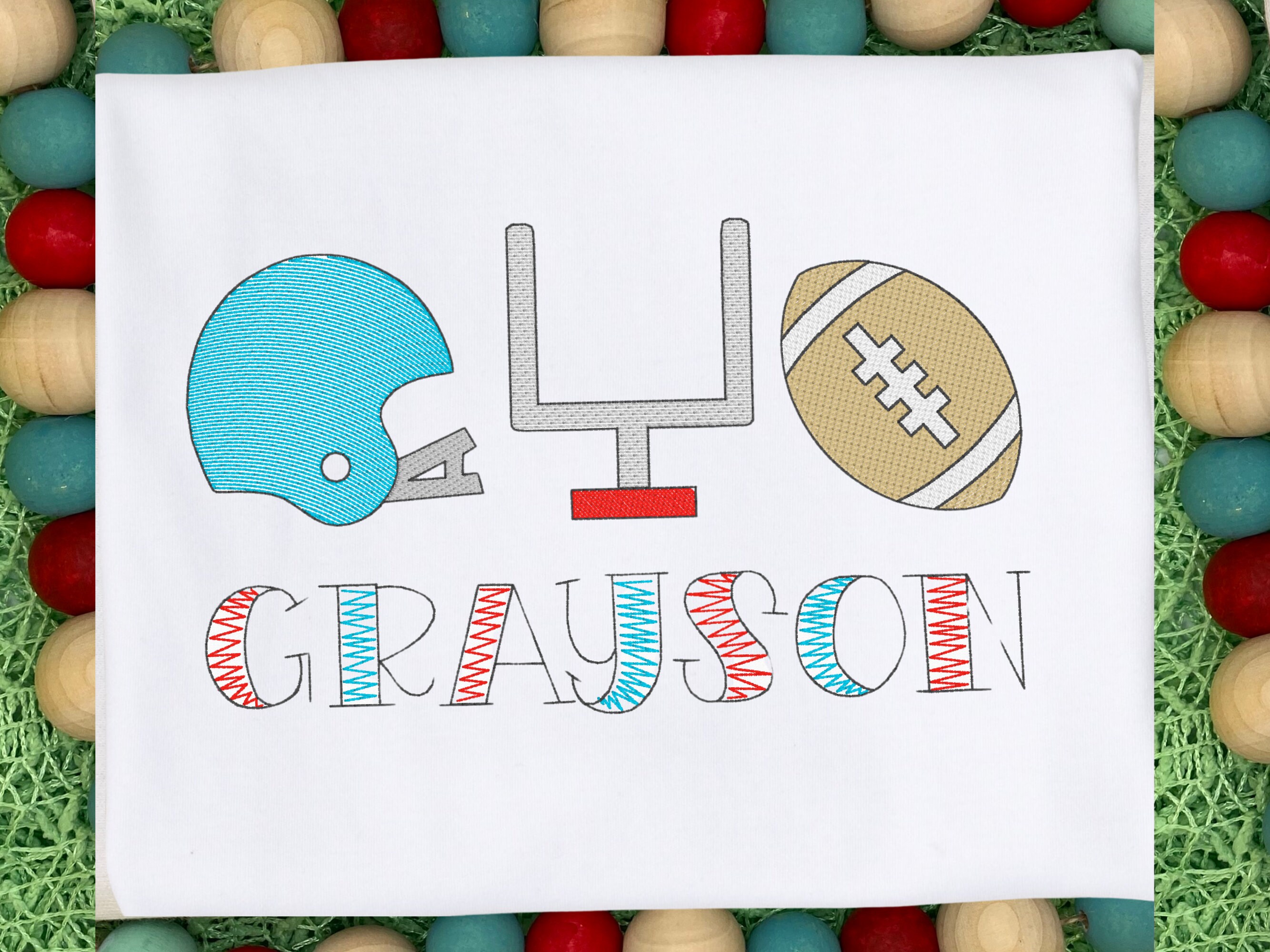 Football Trio Bundle | Football Helmet Goal Post Fill Sketch | Bean ...