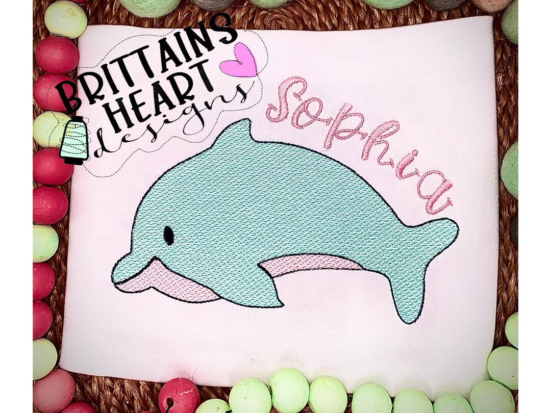 Dolphin Quick Stitch Embroidery Design | Dolphin Sketch Bean Stitch ...