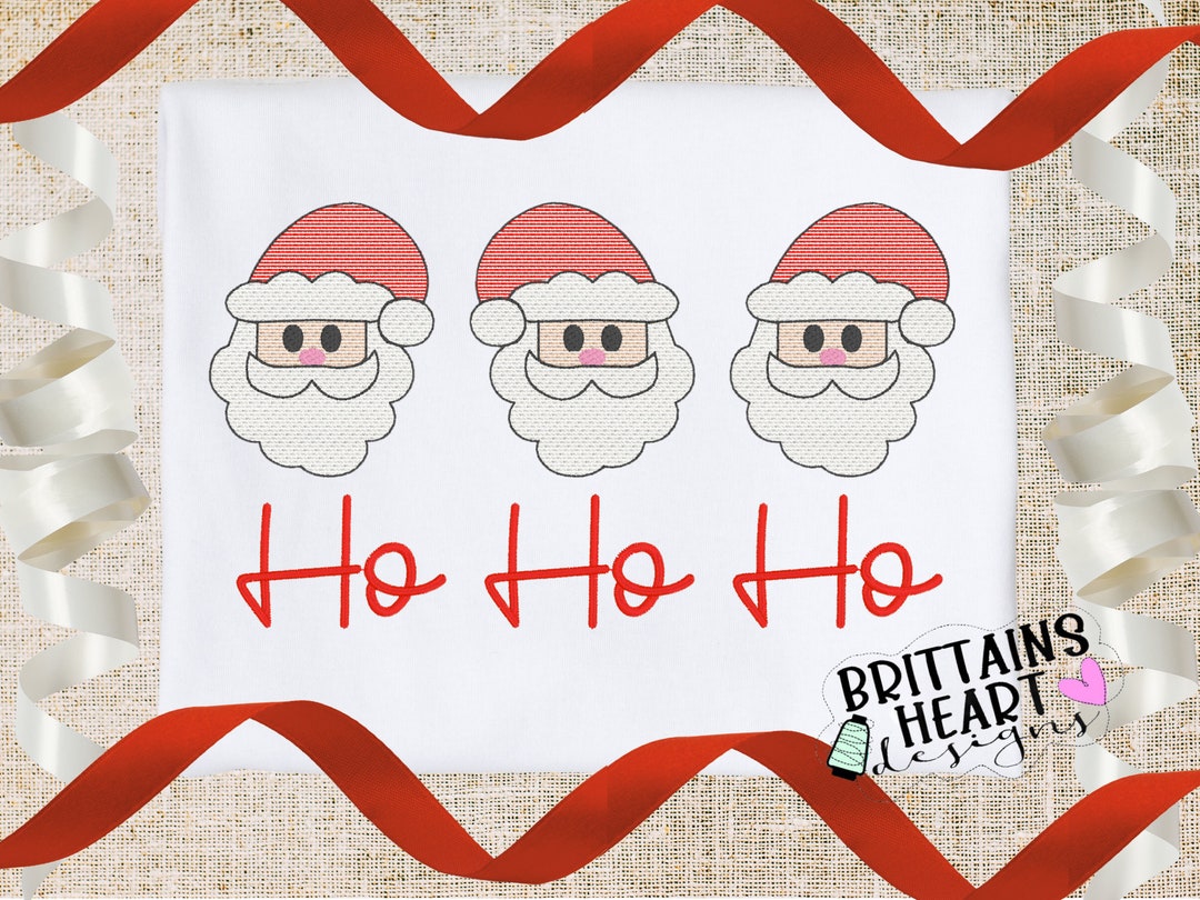 Santa Claus Sketch Stitch Trio Machine Embroidery File Quick - Etsy