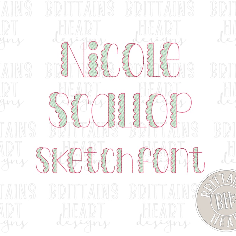 Scalloped Applique Font - Etsy