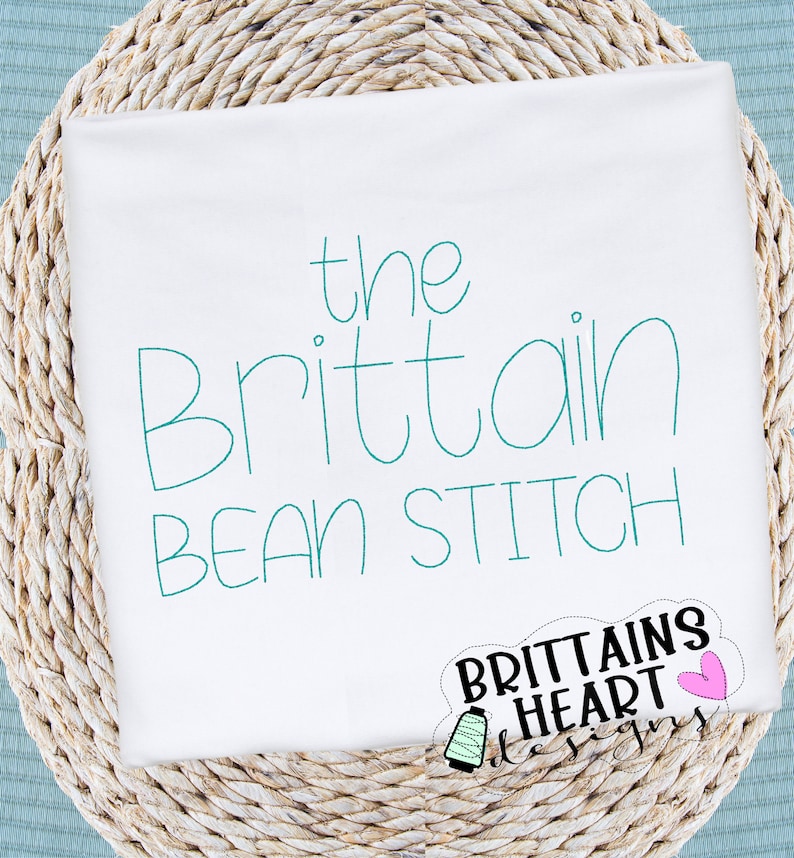 Brittain Bean Stitch Embroidery Font | Vintage Print Style (BX Font) - Etsy