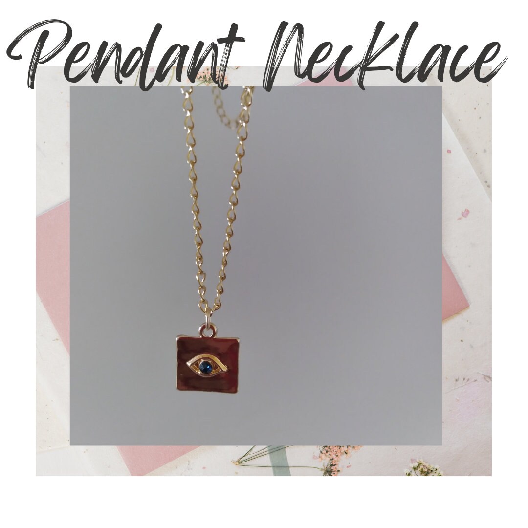 Gold Evil Eye Pendant Necklace: Spiritual Protection Jewelry - Etsy