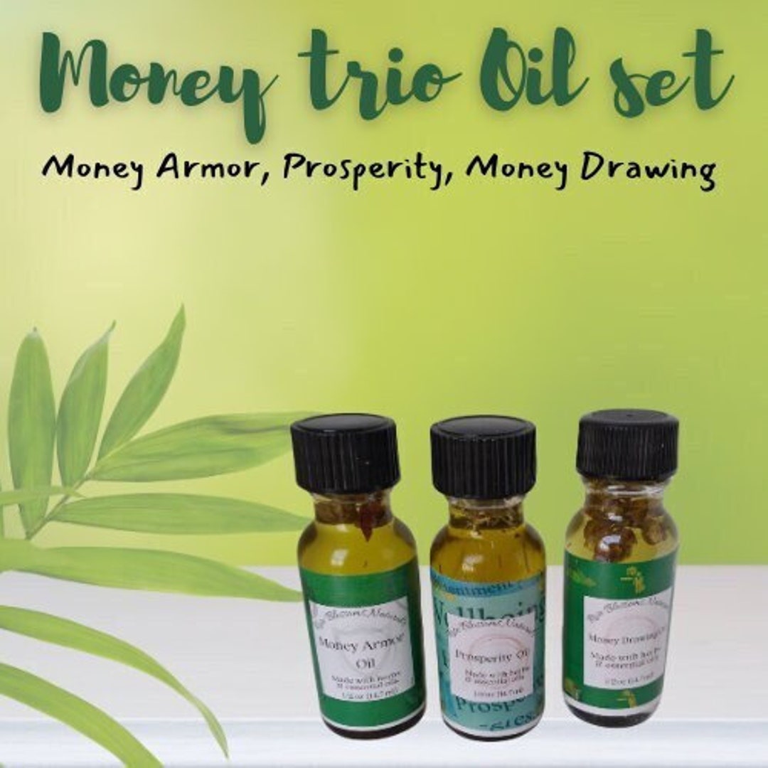 Money Trio Oil Set, Money Drawing Oil, Prosperity Oil, Money Protection ...