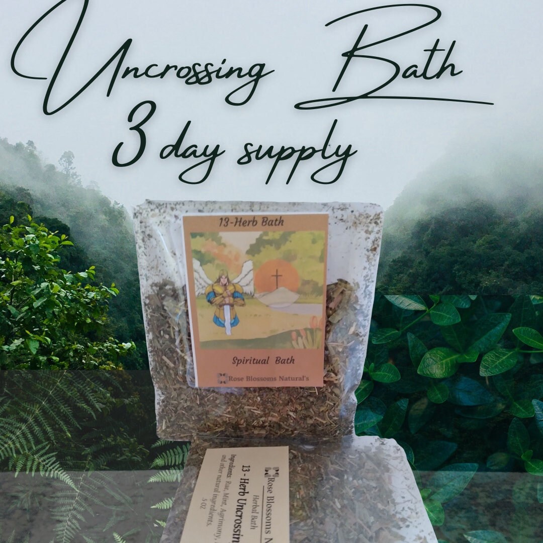 13 Herb Uncrossing/spiritual Bath 3 DAY SUPPLY Clear Away Bad Energies ...