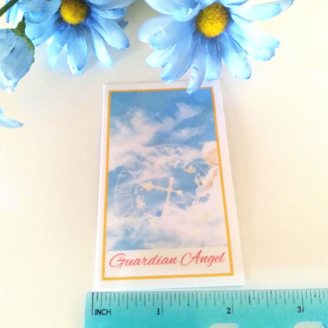 Guardian Angel Prayer Card, Handmade, Spiritual Protection and Guidance ...