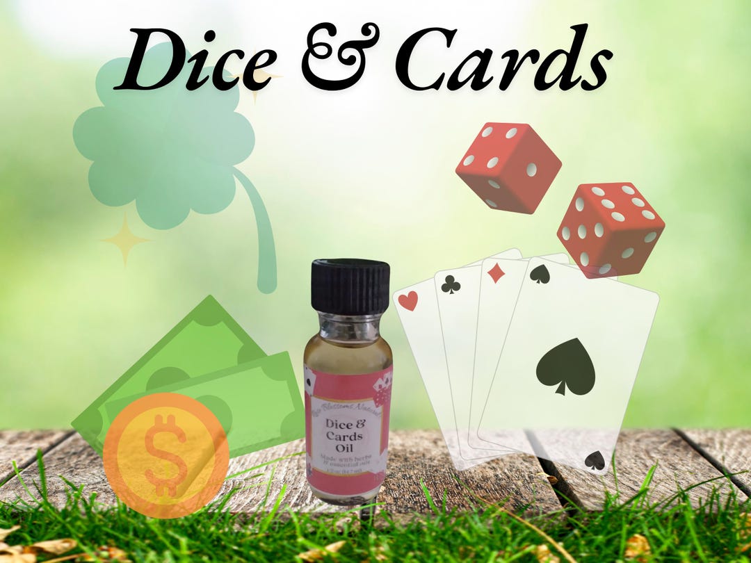 Dice & Cards Oil, Gambling Luck Hand Rub Oil, Good Luck Oil, Lucky ...