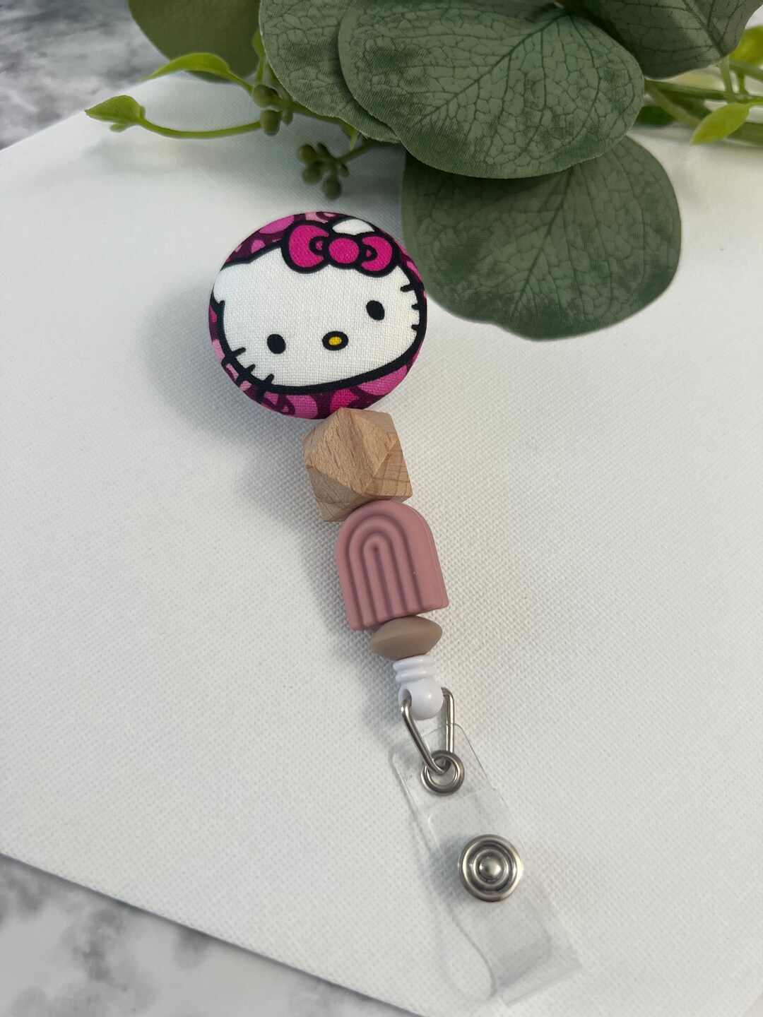 Badge Reel | Hello Kitty | Disney | ID Holder | Badge Pull | Name Badge ...
