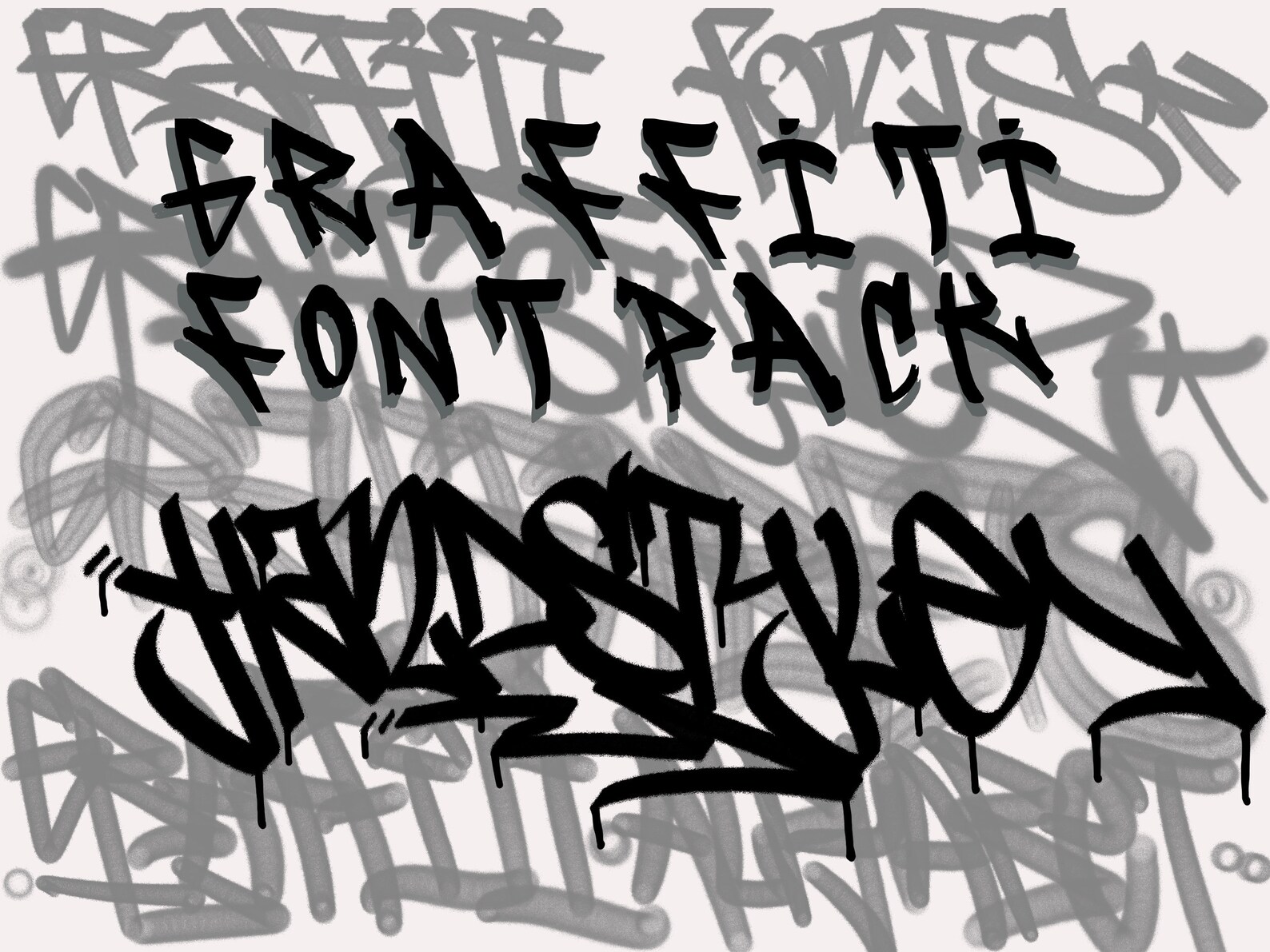 Graffiti Font Pack Handstyle Tag - Etsy