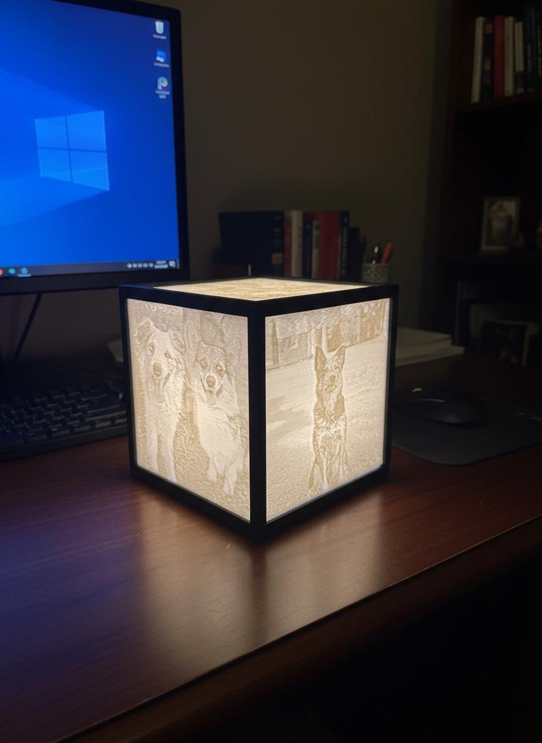 Custom Light/lamp Lithophane Photo Cube, Pet Portraits, Family ...