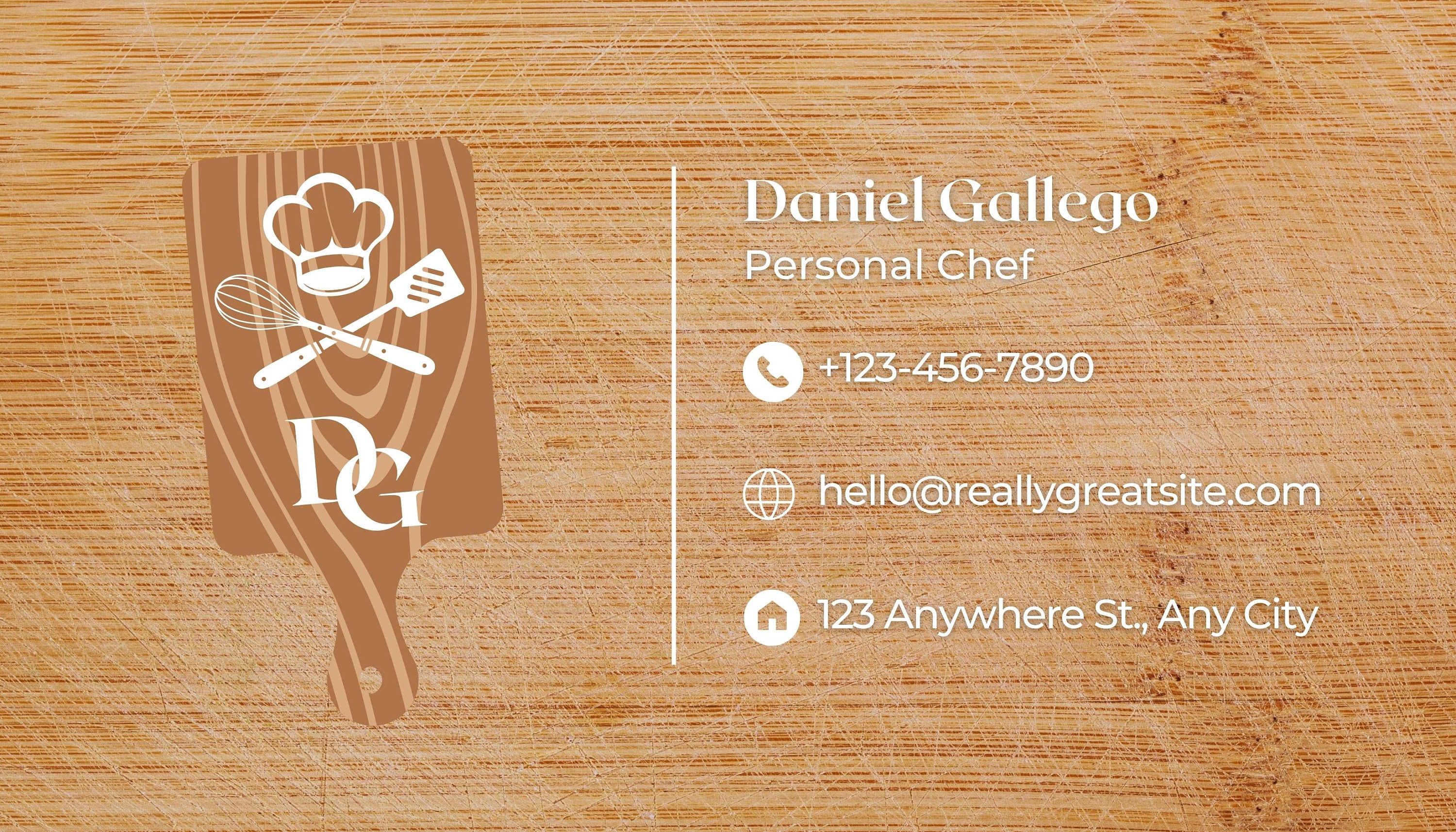 Personal Chef Business Cards