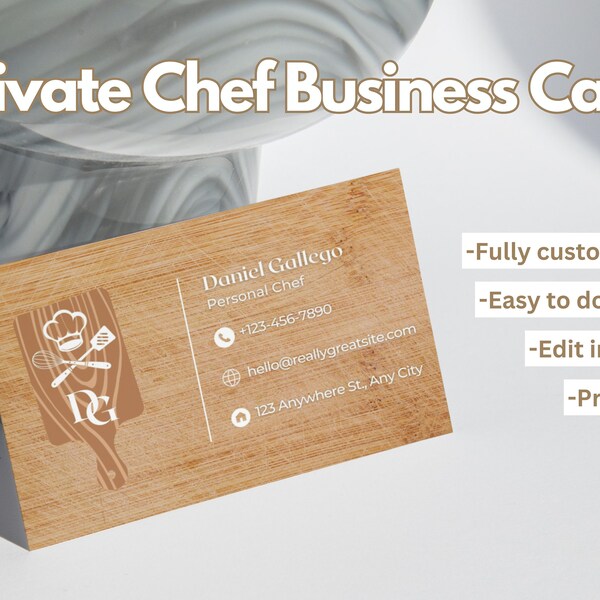 Chef Business Card - Etsy