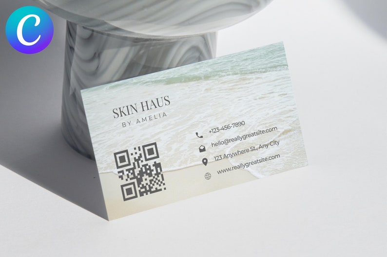 Esthetician Business Card Template, Editable Beautician Aesthetician ...