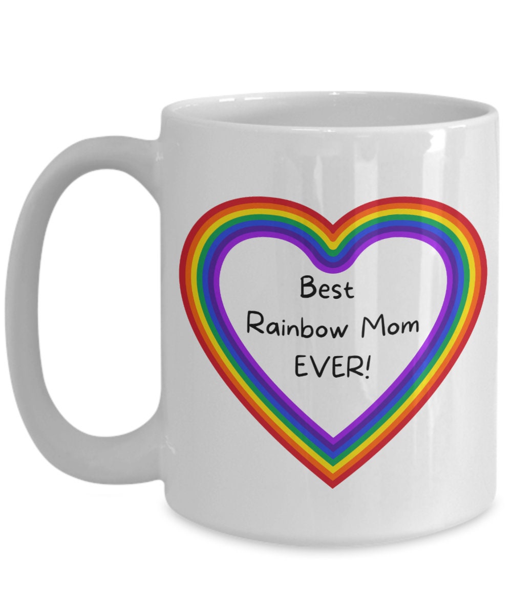 Parent of Lgbtq, Mom of Lgbtq, Rainbow Mom Gift, Rainbow Mom Coffee Mug ...