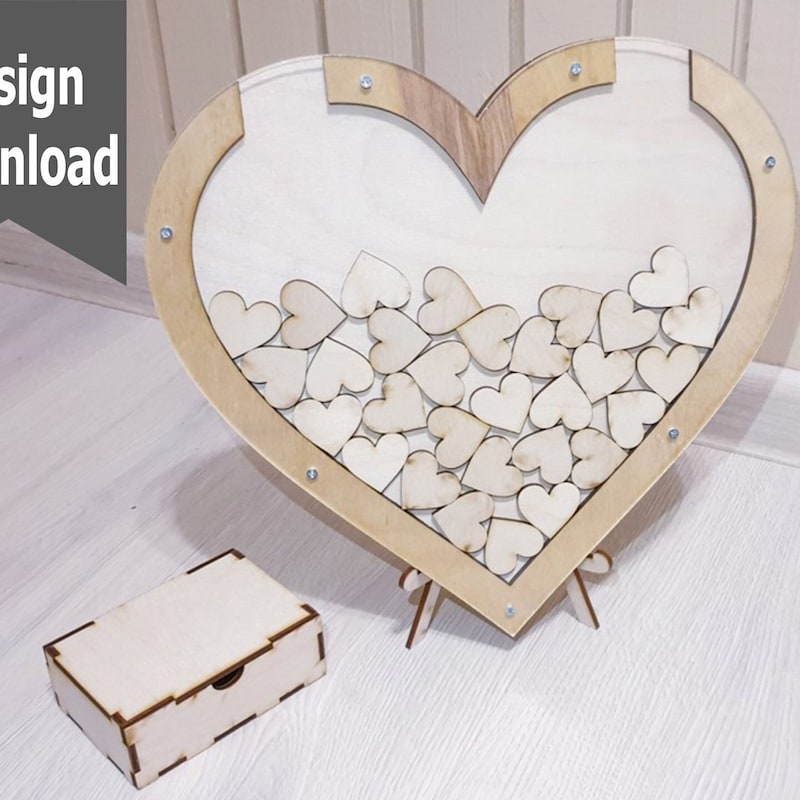 Heart Guest Book Drop Box - Etsy