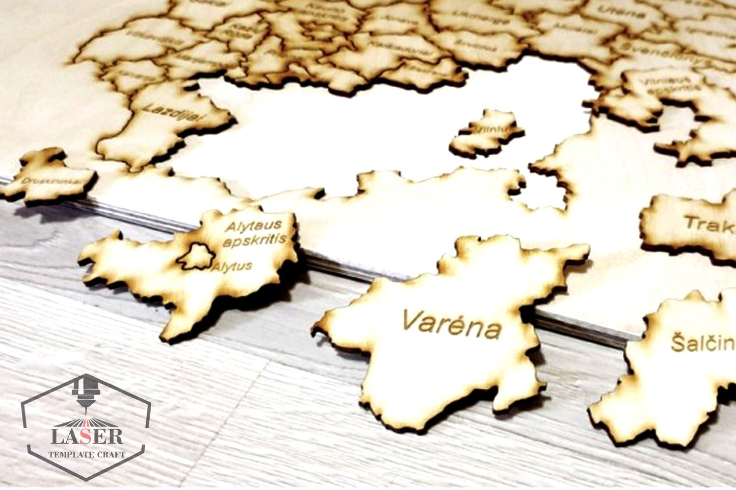 Laser Cut Lithuania Map: SVG DXF CDR (resizable) - Etsy