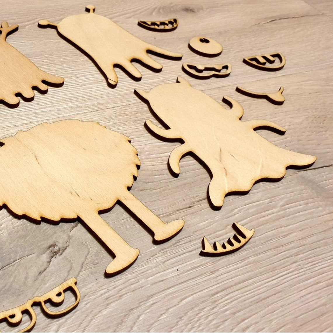 Monsters Vector Laser Cut Template - Monsters Cut File - Digital Vector ...