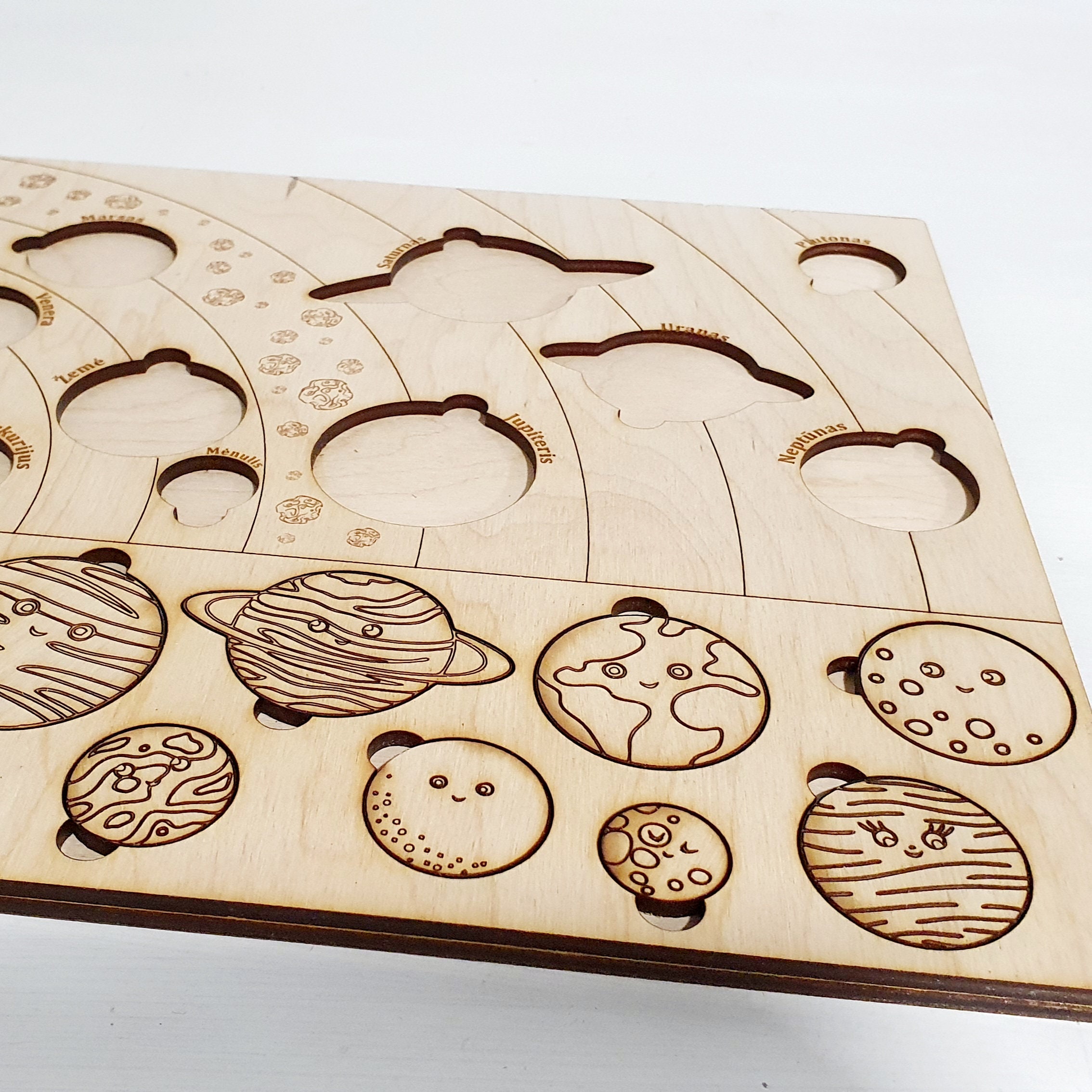 Solar System Laser Cut Toy for Children Education, Puzzle Laser Cut Svg ...