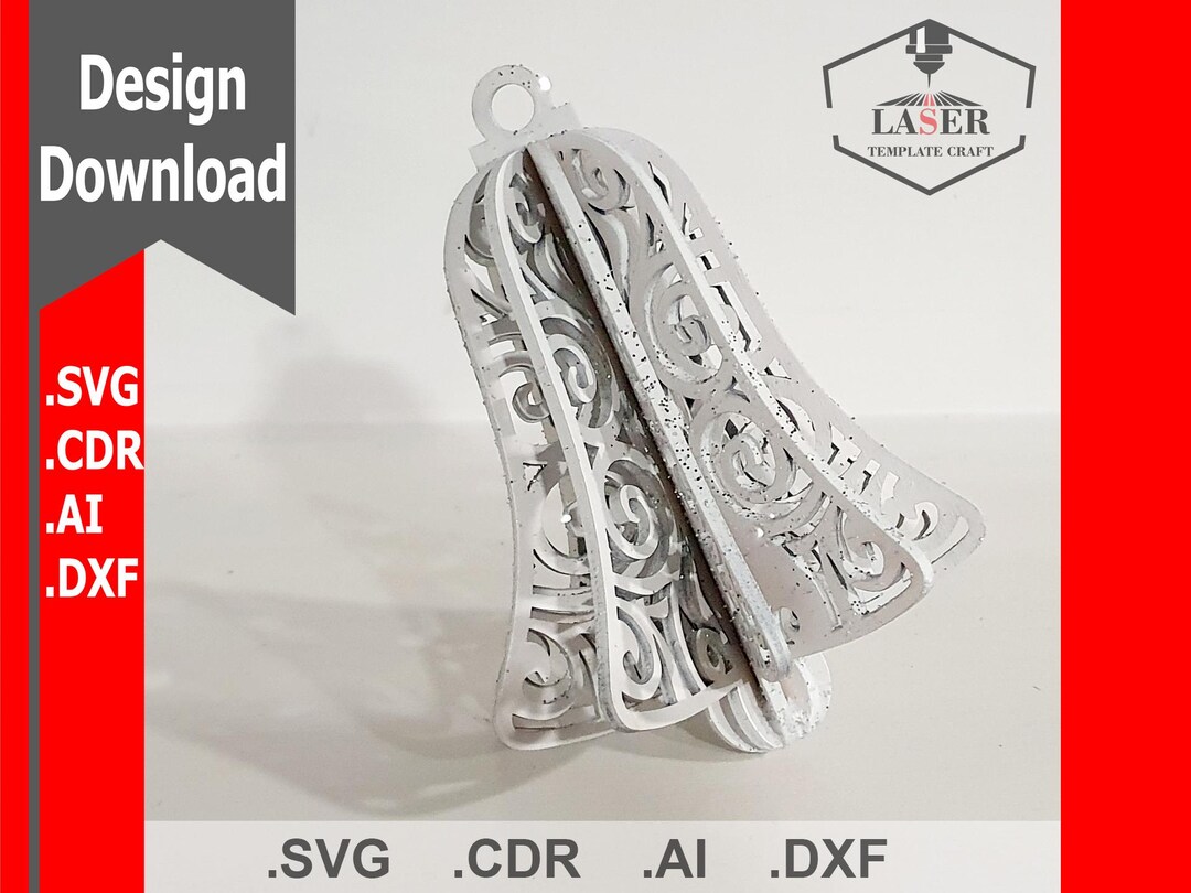 3D Layered Bell Ornament - Laser Cut File for Christmas Decoration - Etsy