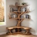 Tree Bookshelf With Corner Bench Lshaped Bench Driftwood Branch Tree ...