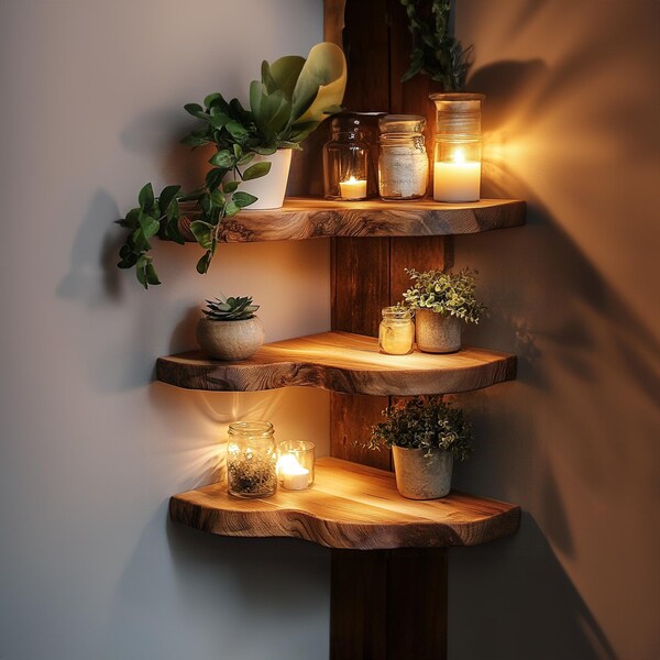 Corner Floating Shelves - Etsy