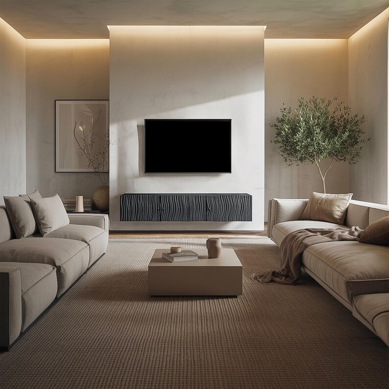 Solid Wood TV Stand and Media Console TV Cabinet Modern Furniture for ...
