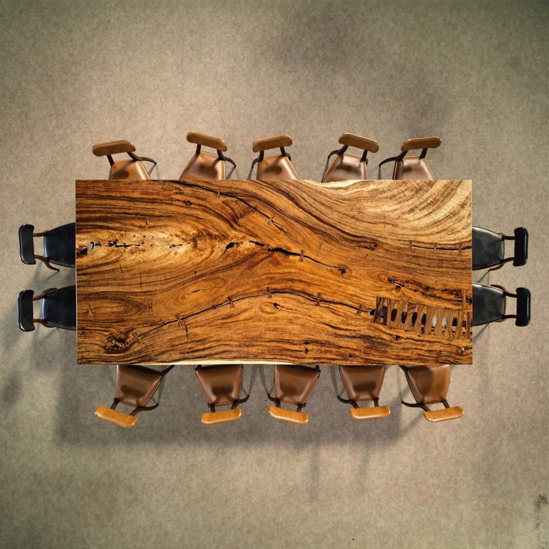 Rustic Wood Dining Table - Etsy