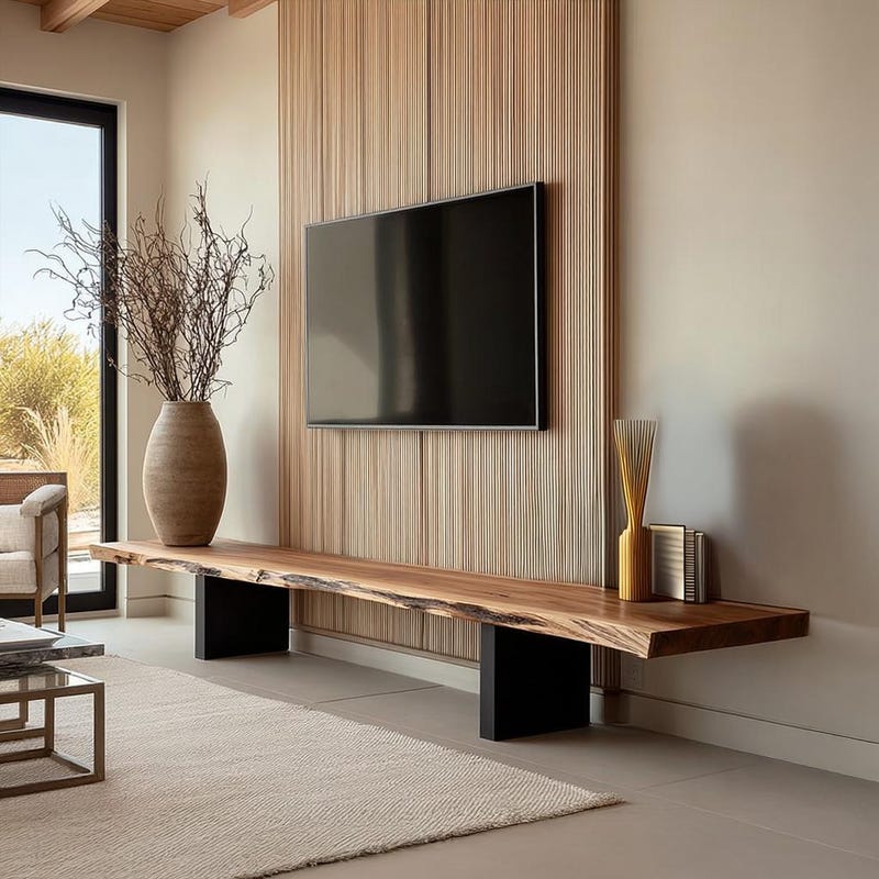 Rustic Floating Tv Stand - Etsy