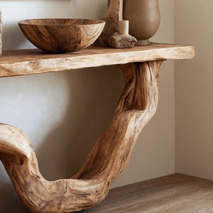 Custom Console Table, Farmhouse Narrow Side Table Unique Entryway, Mid-century Solid Console ...