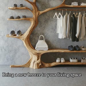 Driftwood Coat Rack Wall Mount Tree Branch Coat Rack Modern Shoe Rack ...