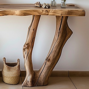 Narrow Rustic Entryway Console Table Antique Hall Table Accent Table ...