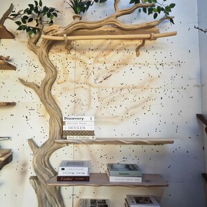 Solid Wood Tree Wall Mounted Coat Rack Tree Branches Art Coat Rack With ...