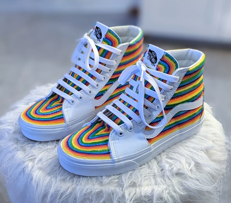 Painted Vans [CONCENTRIC] Fully Customizable - Etsy