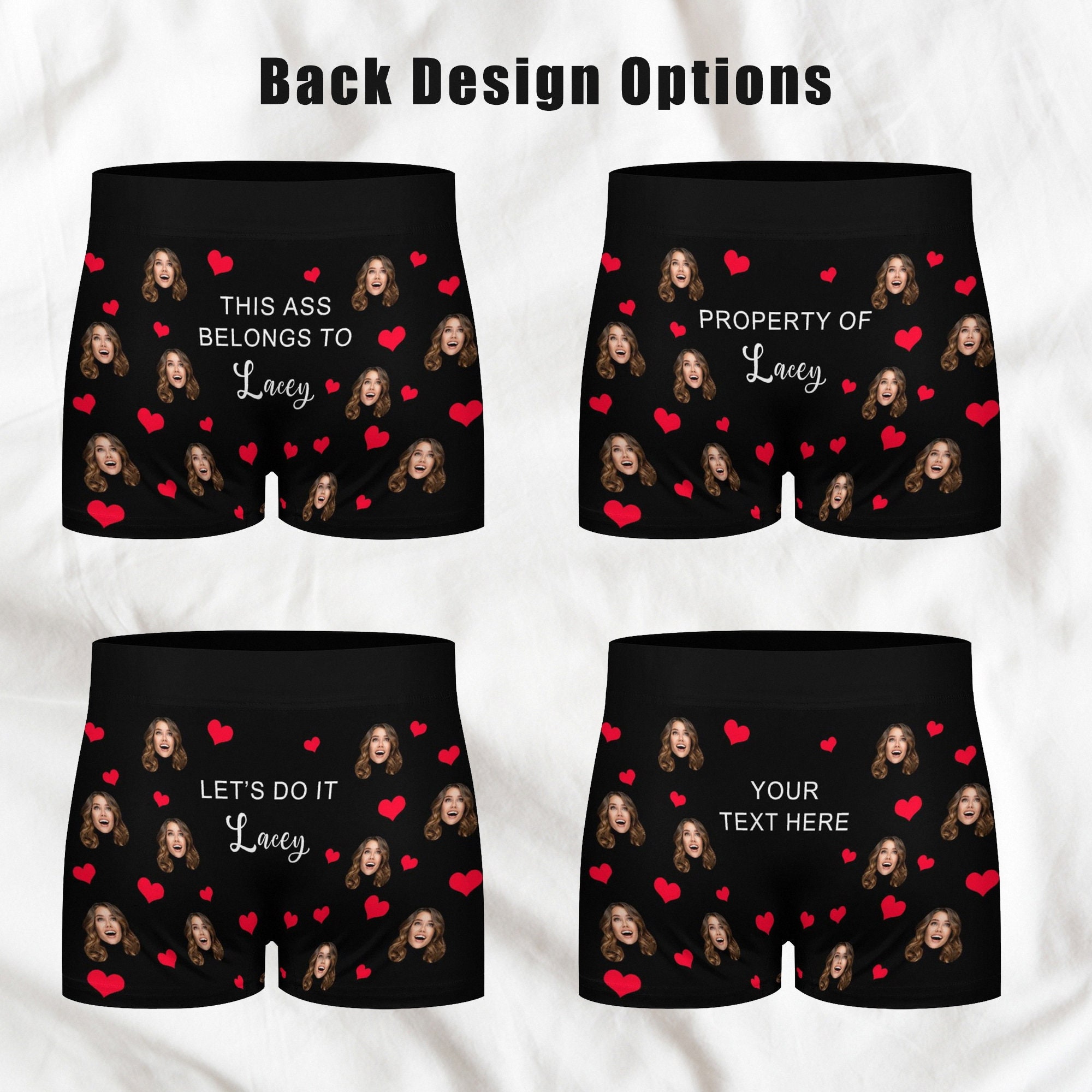 Custom Boxer Briefs for Men Custom Boxer With Face Text - Etsy