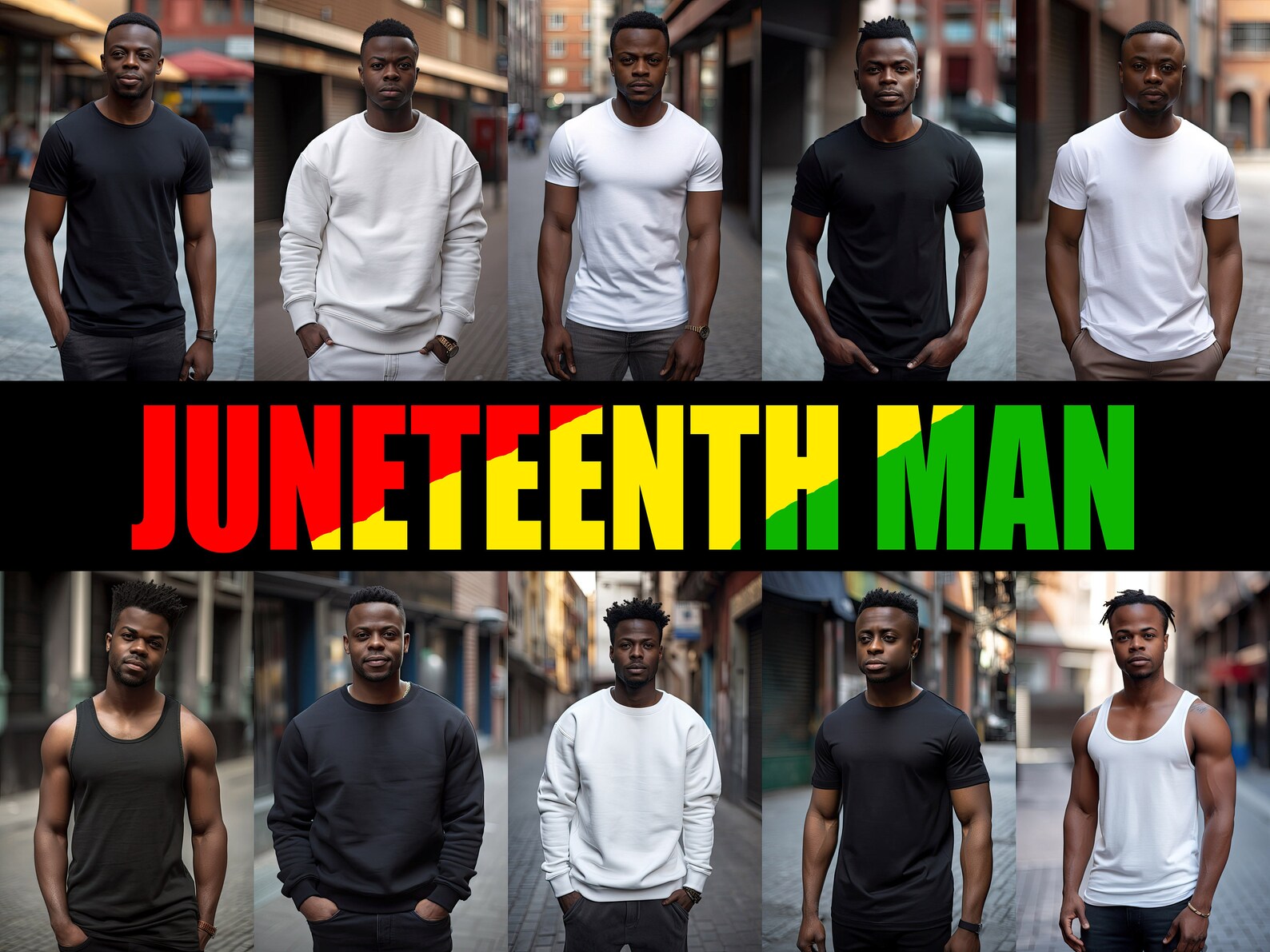 Juneteenth Mockup Man Juneteenth Mockup Bundle Juneteenth Mockup Black ...